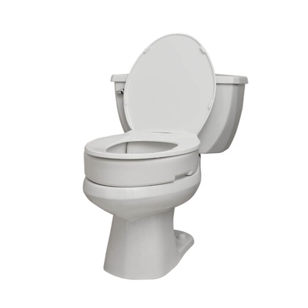 VMS Deluxe Bolt On Hinged Raised Toilet Seat